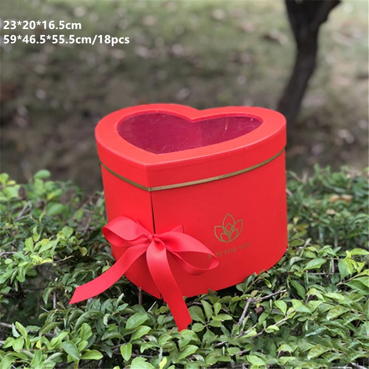 Wholesale RTS Revolving Roses Flower Box 2 Layers Heart Shaped Flower ...