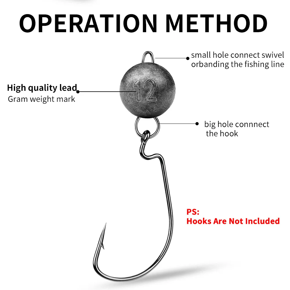 10pcs/pack Fishing Sinkers Weights Coated Egg Sinkers Cannonball ...