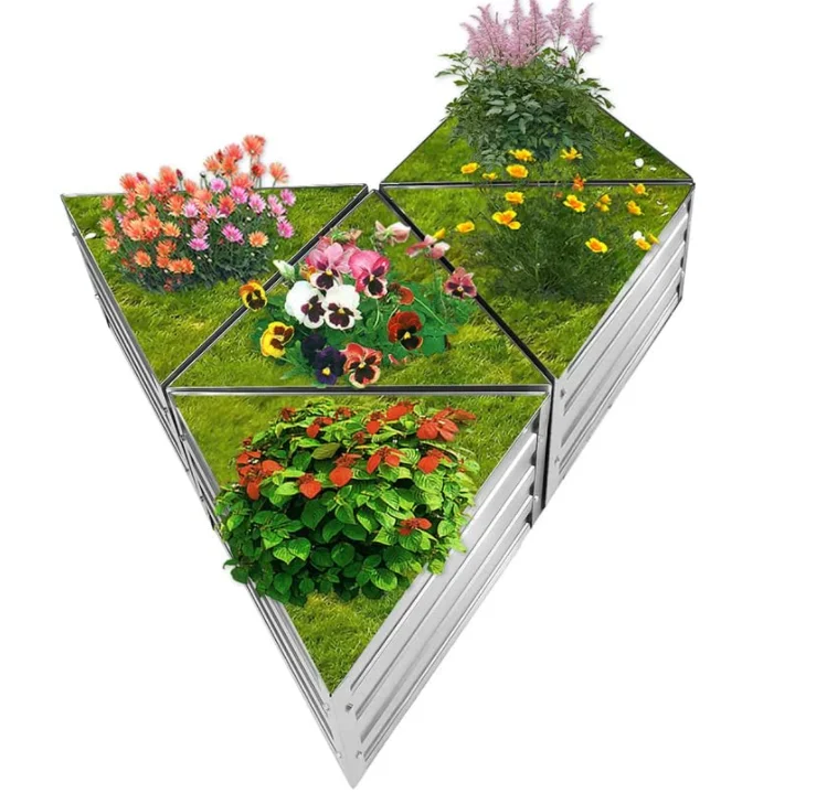 Triangle Raised Beds - Durable Galvanized Steel Planter Boxes