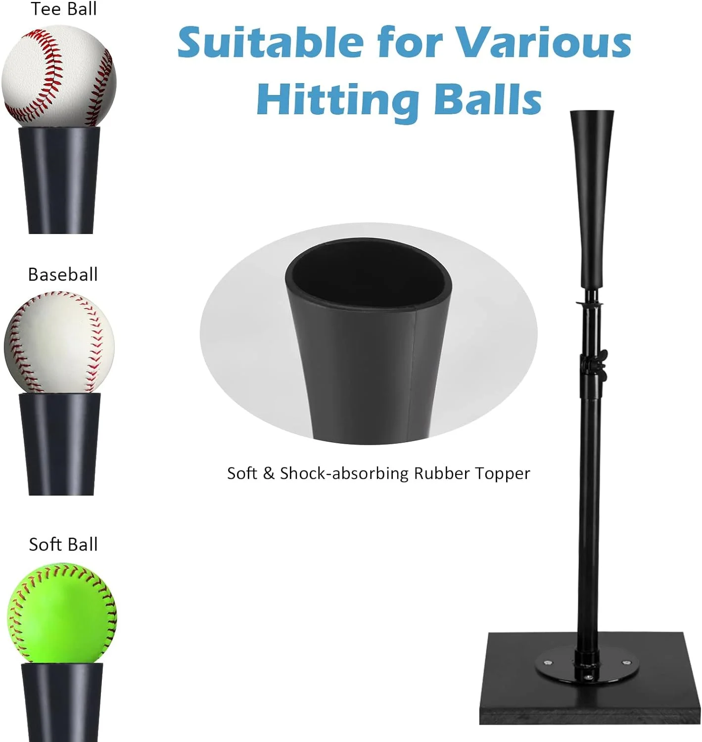 Heavy Duty Baseball Softball Travel Portable PP Base Batting Training ...