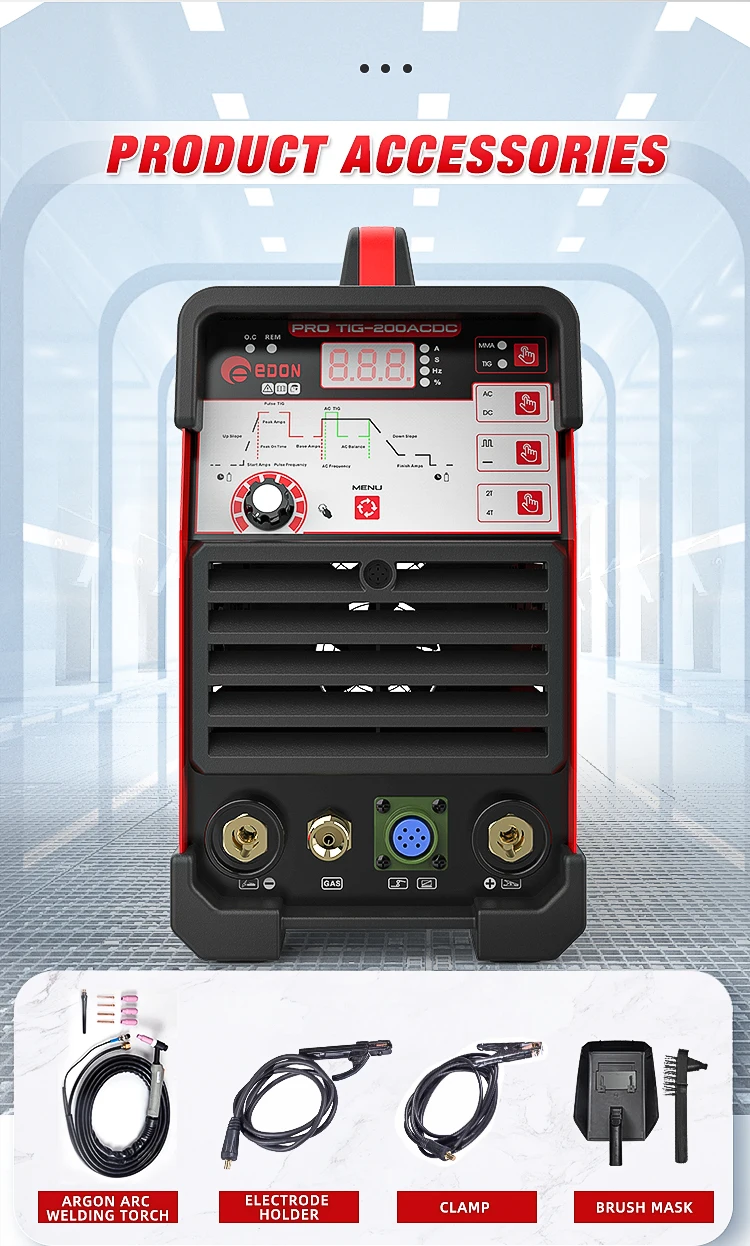Edon Tig-200 Pulse Acdc Inverter Aluminum Tig Welding Machine Stainless ...