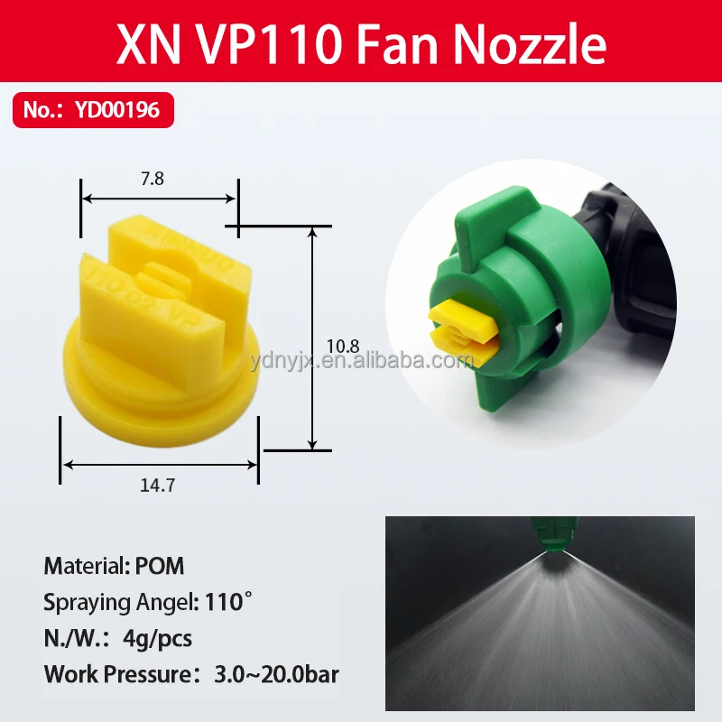 110 Degree Teejet Nozzle Agricultural Sprayer Plastic Flat Fan Tips ...