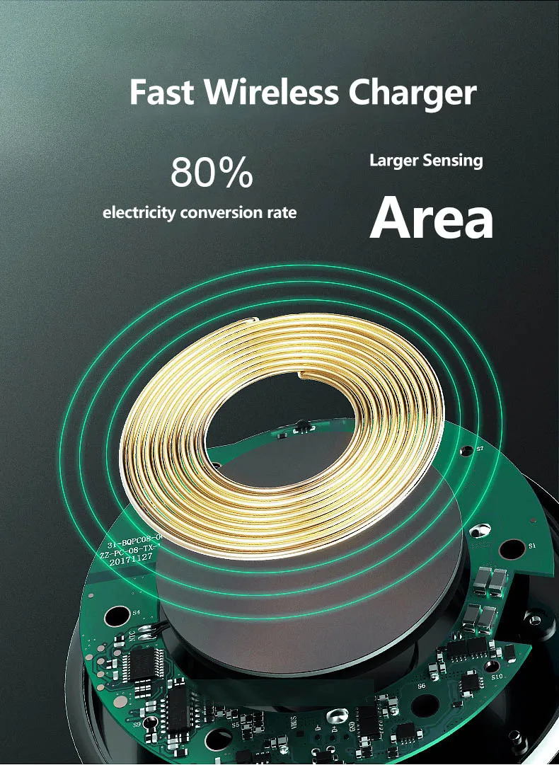 Wholesale 15w Pd Qi Fast Charging Led Breathing Light Round Wireless ...