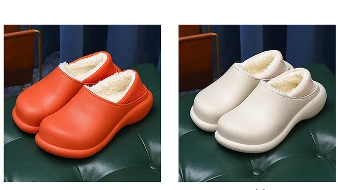 Candy Color Nice Petal Slippers Lock Warmth Bread Soft Indoor Slip-on ...