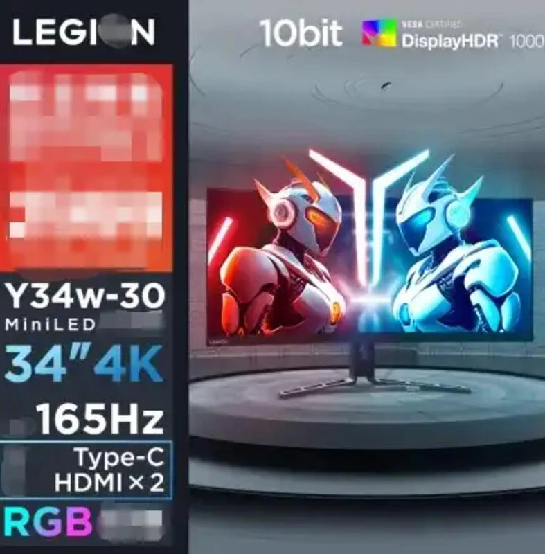 New Le.novo Le.gion Y34w Miniled (2023) Display Gaming Pc Monitors 34 ...