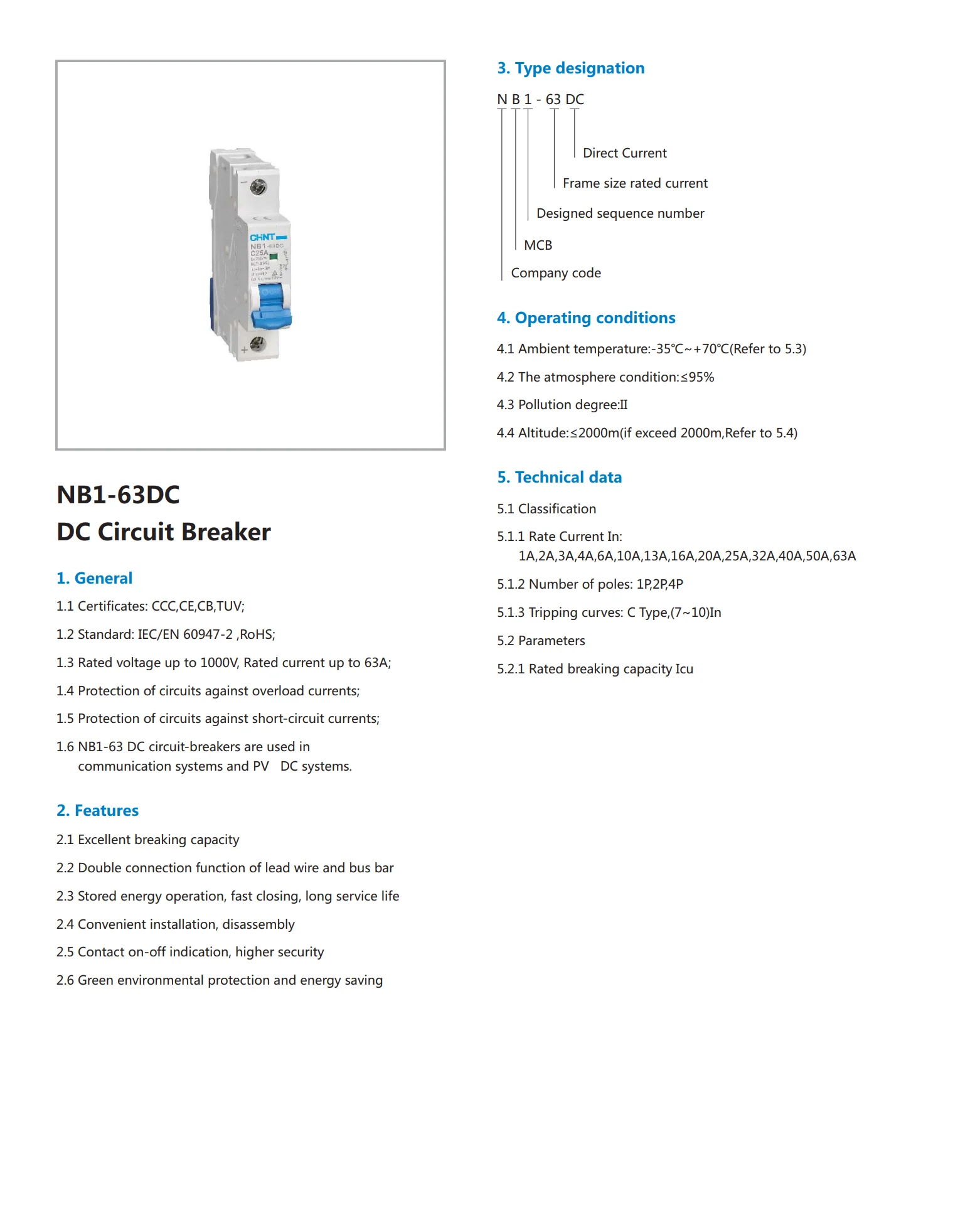 Wholesale 1000V Chint DC Circuit Breaker - Safety & Efficiency