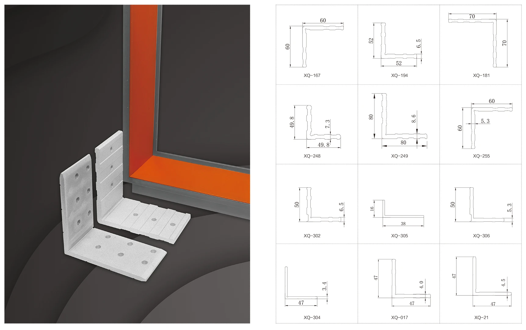 Customize Corner Joint Aluminium Profile Window Polished Surface Well ...