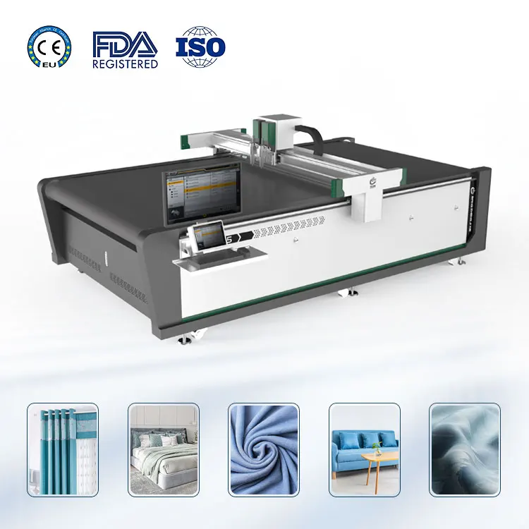 BZ CNC Round Knife Flock and Flex Cutting Plotter Machine