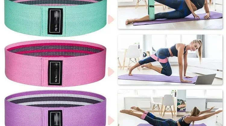 Leg Resistance Loop Fabric Band Custom Fitness Yoga Pilates Booty Band ...
