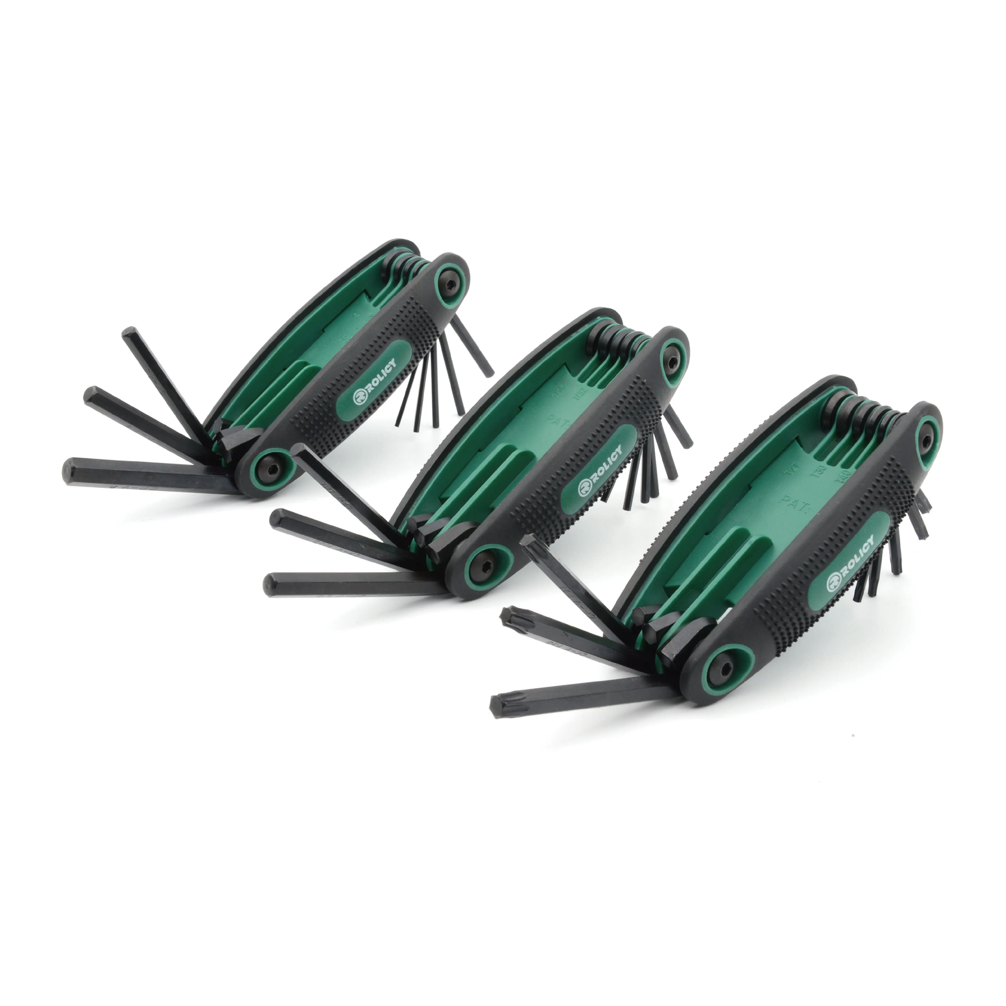 Rolicy 25 Pieces Folding Allen Wrenches Set, SAE & Metric & Torx Hex ...