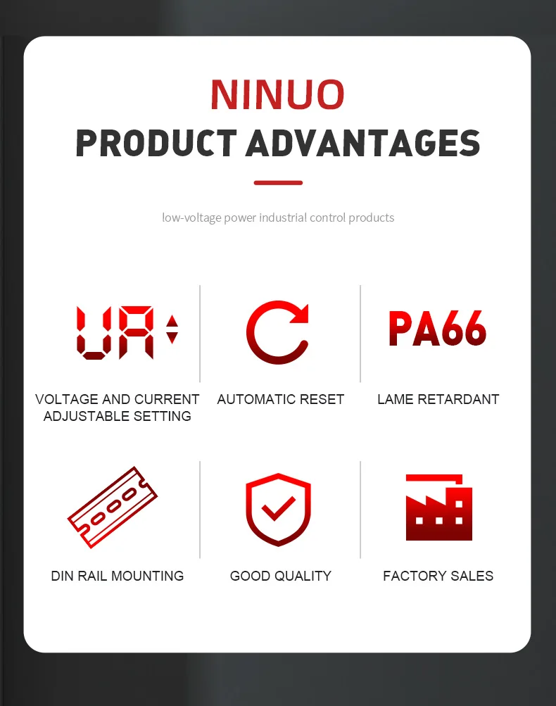 NIN 3IN1 Display Din Rail Adjustable Over Under Voltage Surge Protector ...