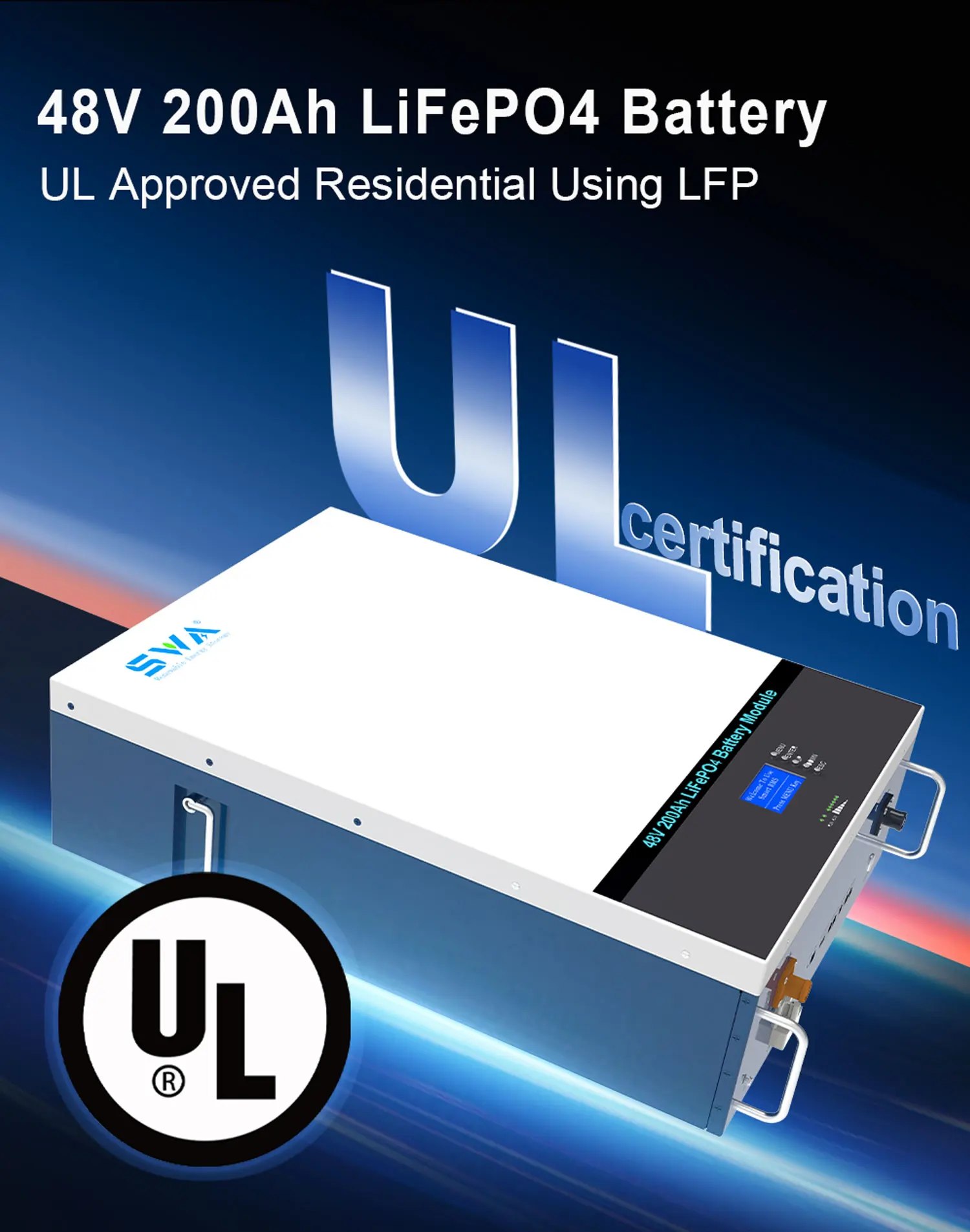 10 Kwh Lifepo4 Lithium Lon 48v 200ah Power Backup Battery For Home ...