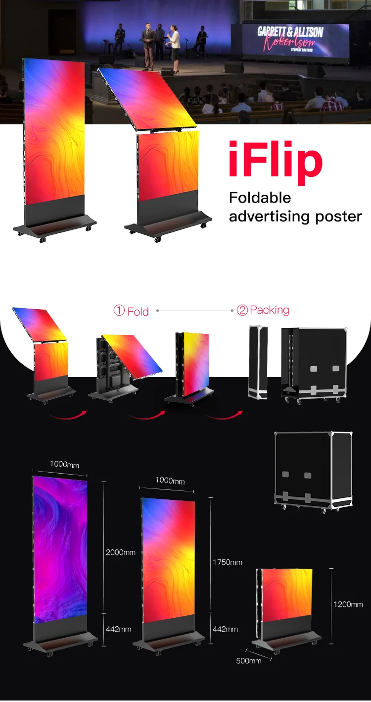 Foldable LED Screen - Ideal for Shopping Mall Advertising