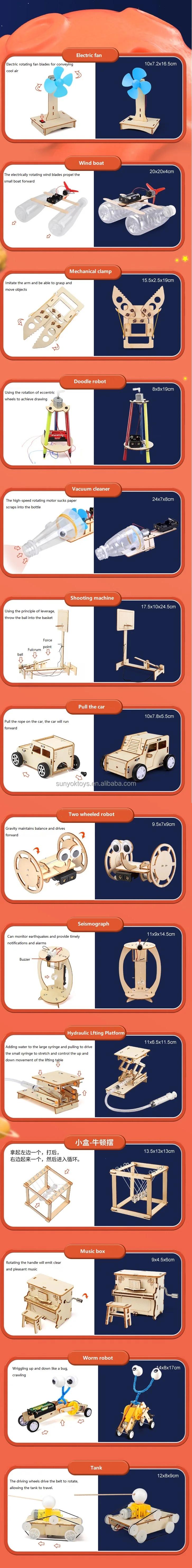 DIY STEM Kit - 3D Wooden Engineering Model Toys for Kids