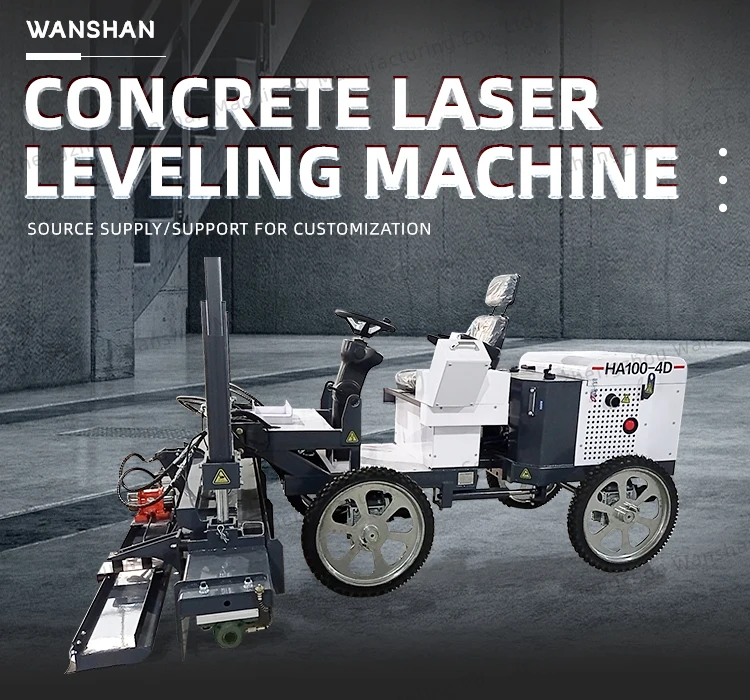 Ride on Hydraulic Concrete Power Vibrating Screed Laser Concrete Road ...