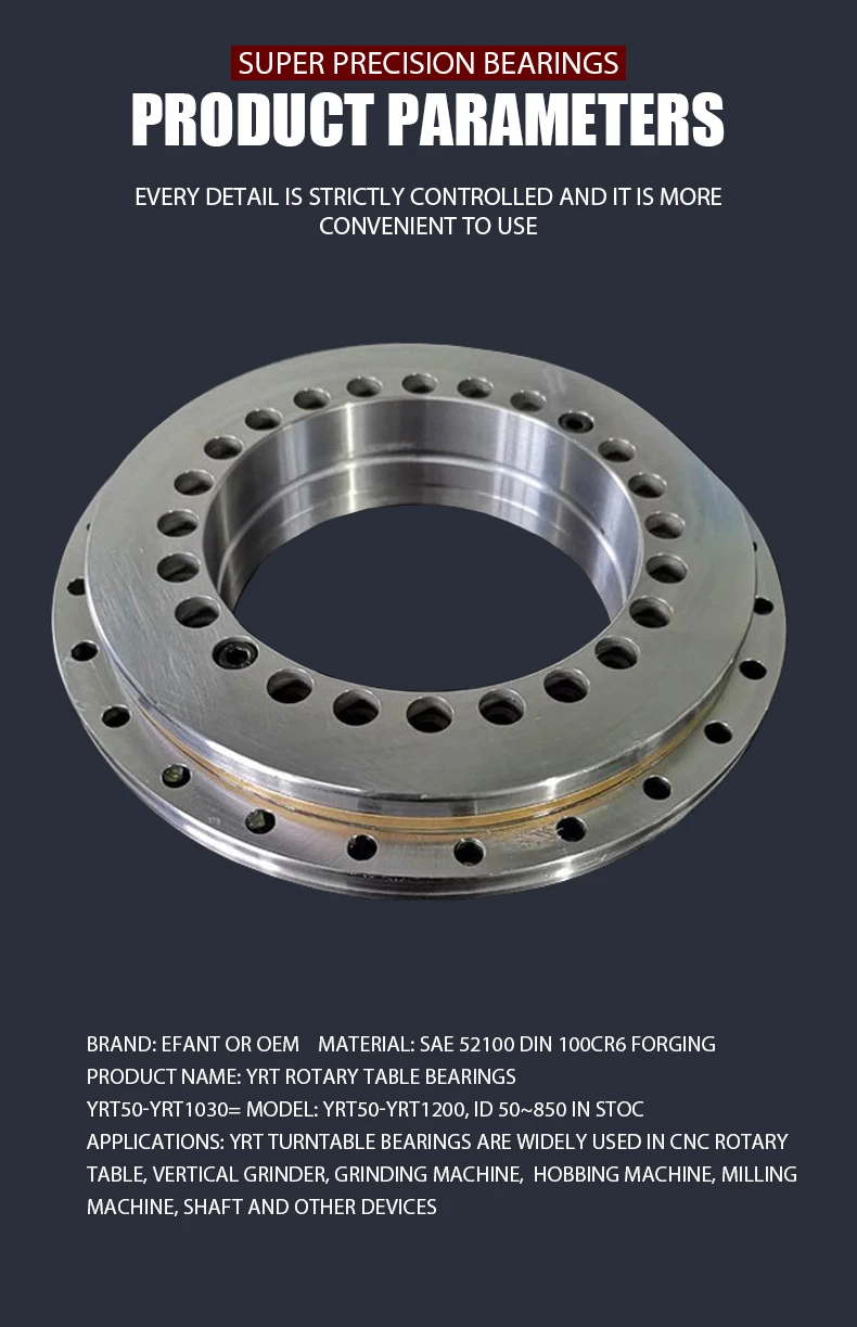 YRT460 Rotary Table Bearing Mechanical Bearings High Rotating Precision ...