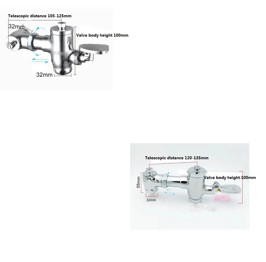 Scalable Pedal Flush Valve Copper Hand Press Delay Flush Valve ...