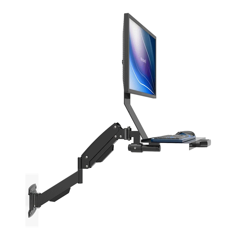 Hyvarwey W802B Wall Mount Gas Spring Monitor Keyboard Tray Holder LCD ...