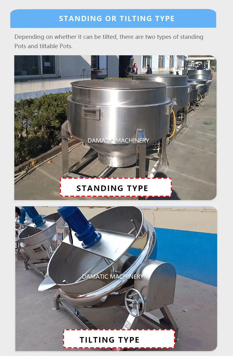 50 Gallon Double Jacketed Steam Kettle Cooker Mixer With Kitchen ...