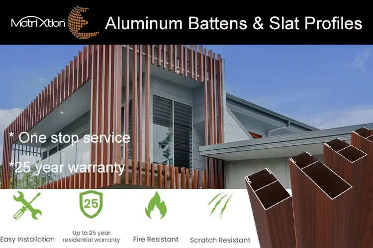 Aluminum Batten Facade Panels for Buildings Exterior Battens Cladding ...