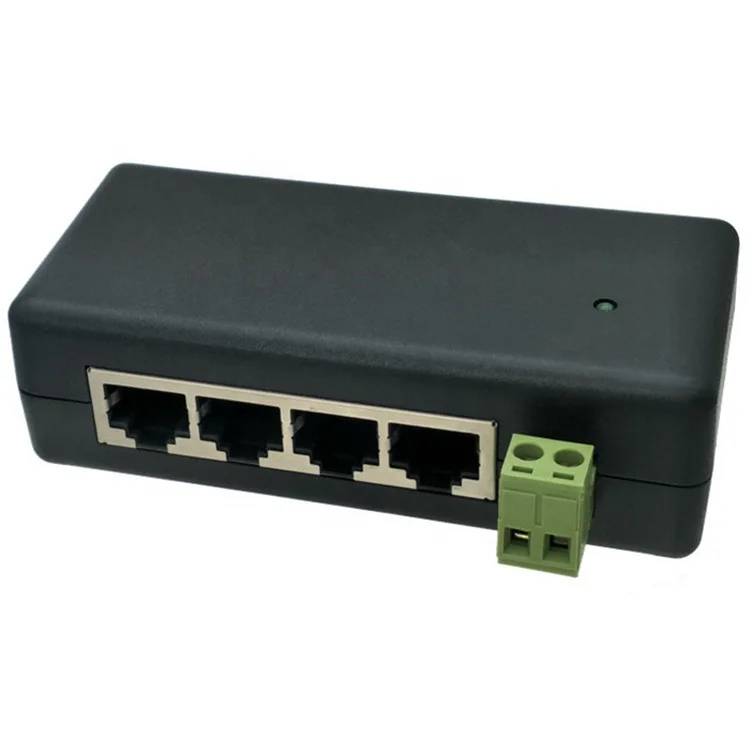 4 Port Poe Injector - Efficient Power and Data Solution