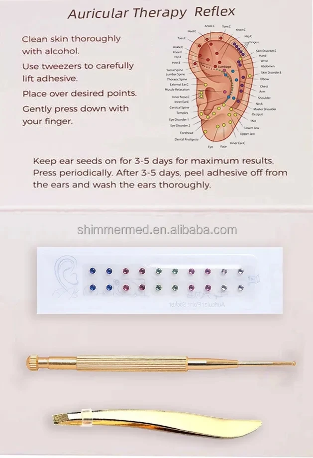 Crystal Magnetic 24K Gold Ear Seeds Magnetic Ear Pellet Seeds for ...