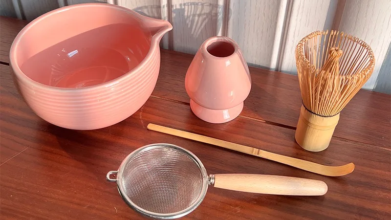 Zenrc 2023 Pink Matcha Tools Set Wholesale Bamboo Whisk With Holder ...