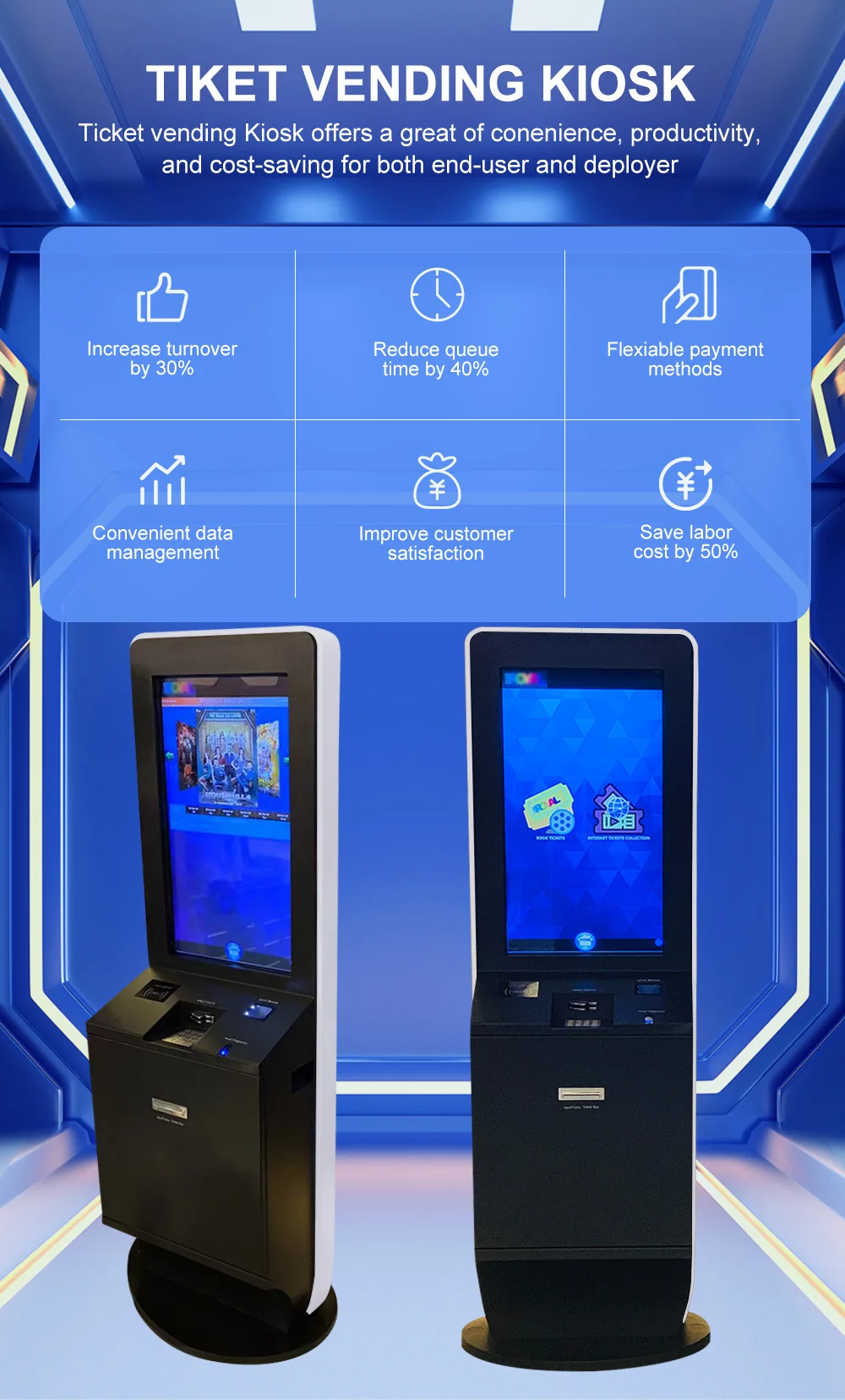 Concert Ticket Printing Machine Payment Kiosk Movie Ticket Kiosk ...