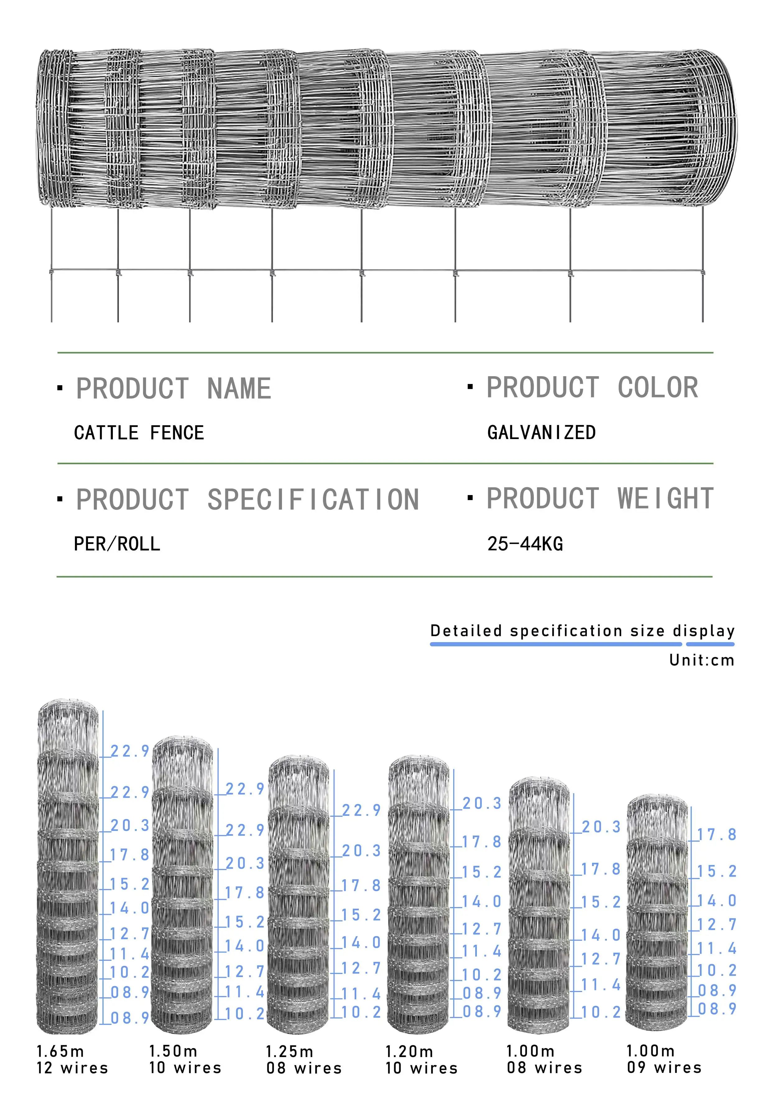 Agriculture Land Deer 6ft Height Fixed Knot Cattle Fence - Buy Fixed ...