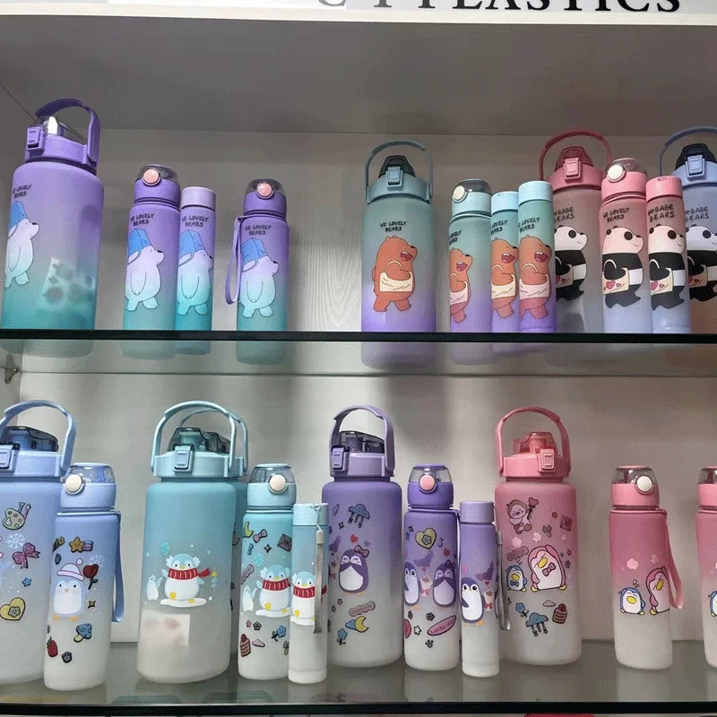 GC Bear Water Bottle Termos Motivacional Botellas Para Agua Gym