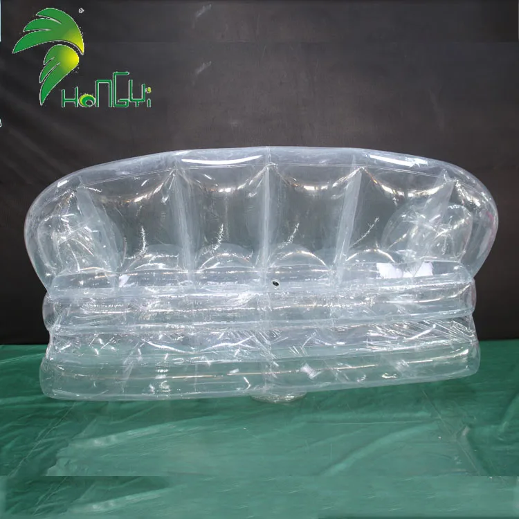 Transparent Inflatable Sofa - Durable and Customizable