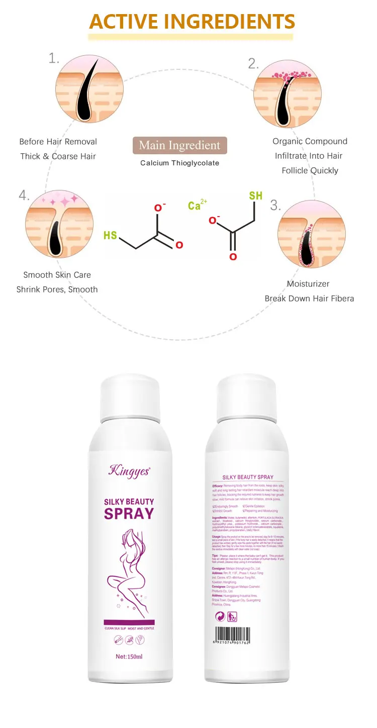 Unique Painless Hair Removal Cream Spray Home Use Men Body Legs Arms ...