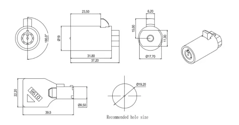 Ilooklock Master Key System Tubular Key Vending Machine Lock Cylinder ...