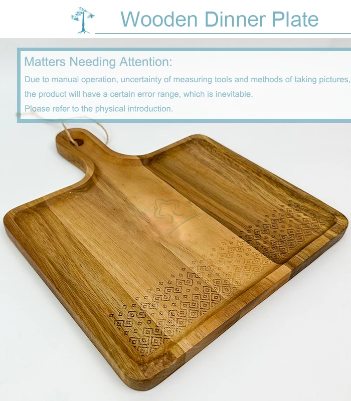 Handmade Wooden Serving Plate Natural Kitchen Dinning Board High ...