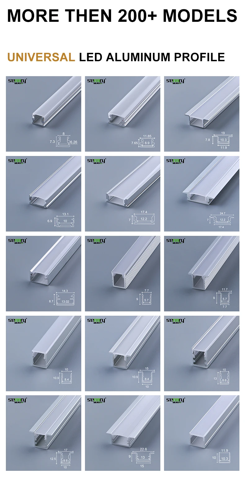 Profile Led Aluminum Led Strip Profile Channels Extrusions With Light ...