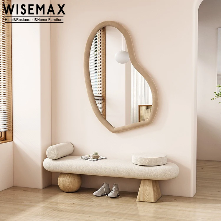 Wisemax Furniture Modern Home Decor Floor Mirror Ins Wave Shaped ...