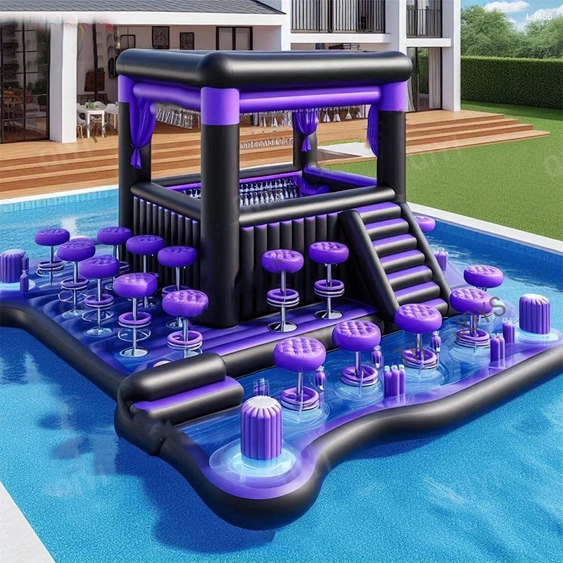 2025 NEW ARRIVAL CUSTOMIZED Backyard Adult BLACK and RED Inflatable Bar ...