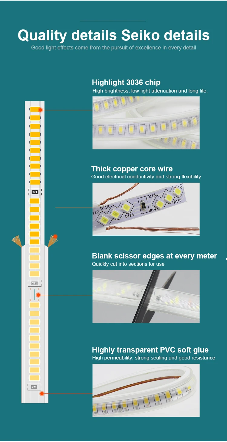 Indoor Outdoor Engineering Waterproofing Ip65 Strip Light Led Chip ...