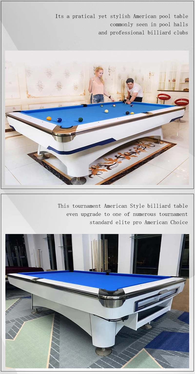 Modern Design High Quality Slate Bed Fancy 9 Ball Snooker Billiard ...