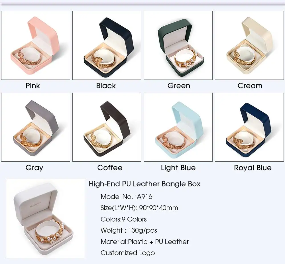 Wholesale Jewelry Package Custom Jewellery Box Pu Leather Luxury ...