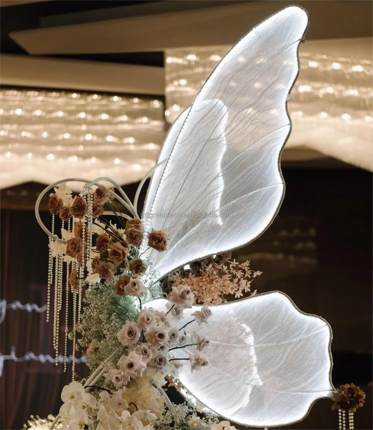 Lighting Butterfly Wedding Background Decorative Luminous Wings