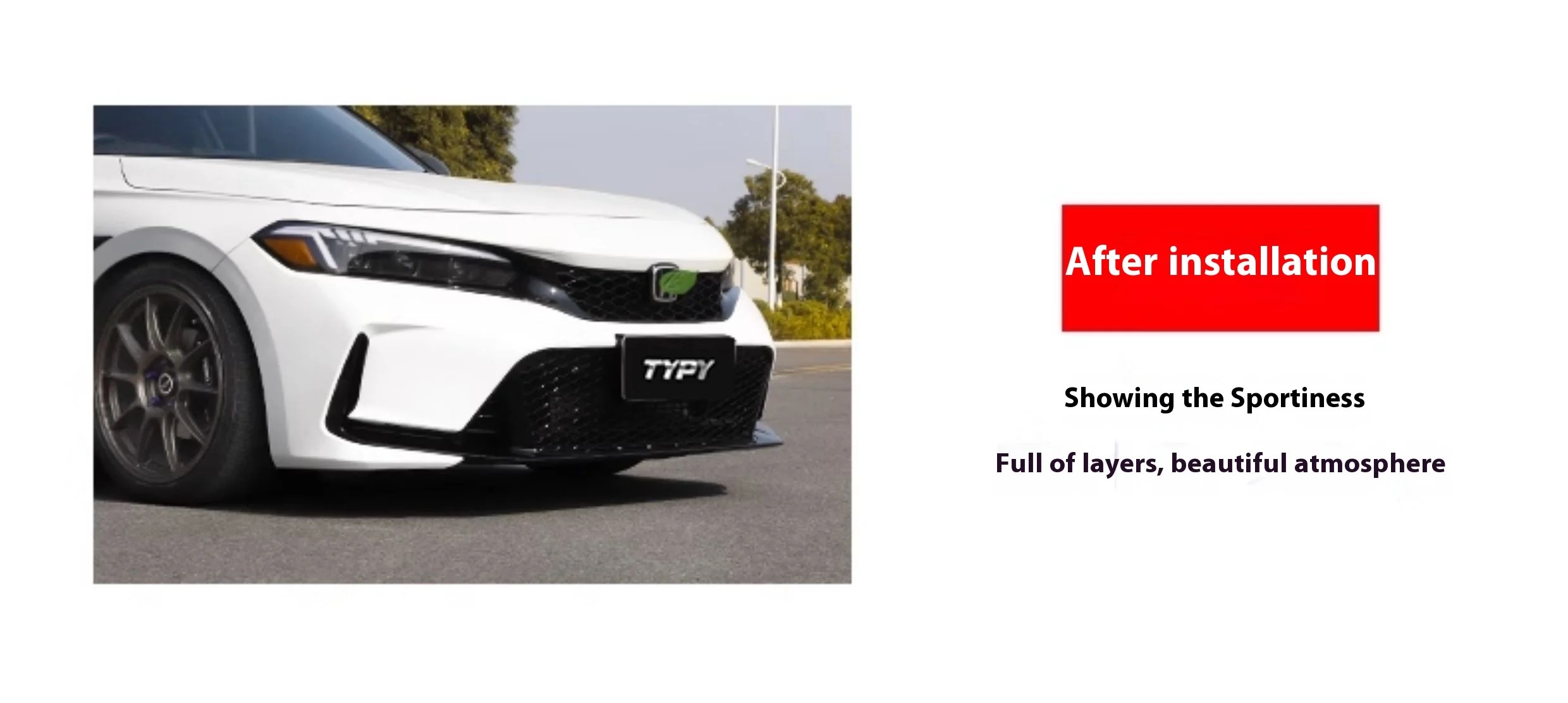 11th Gen for Civic Type-R Full Body Kit Modification Front Rear Bumper ...