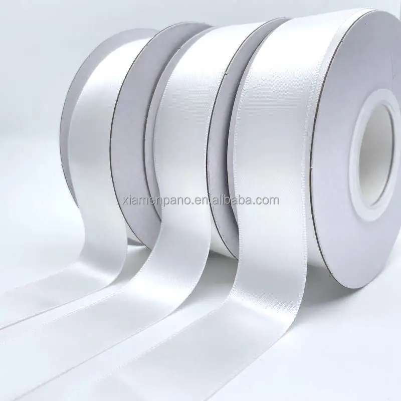 Wholesale Fabric Ribbon Luxury 196 Colors 1 Inch Double Face White ...