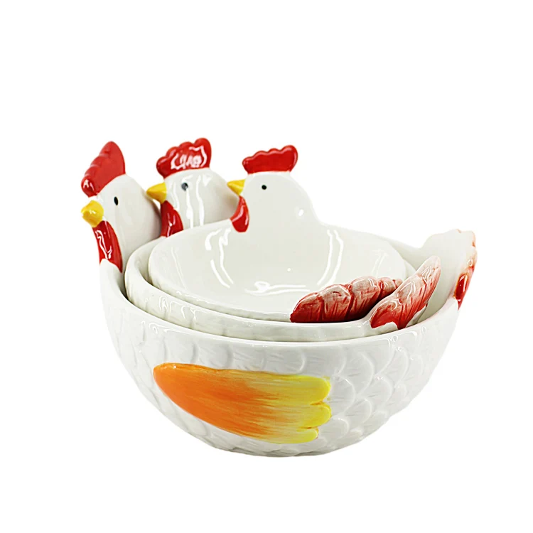 Custom Table Ceramic Daisy Chicken Decorative Children Bowl Wholesale ...