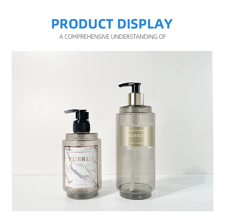YUERUI High Quality Unique Hair Shampoo Bottle Luxury Plastic 500ml ...