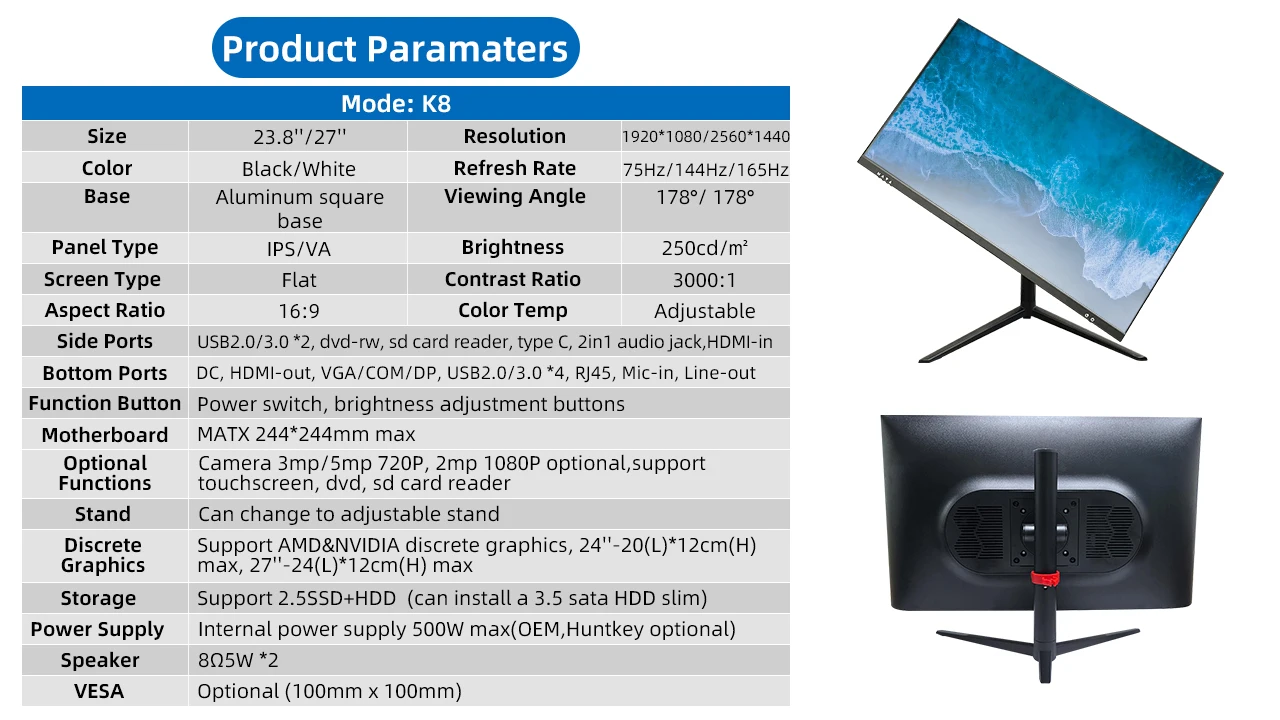 China Monoblock Computer Factory I5 8gb 256gb Office Student 27" All In ...