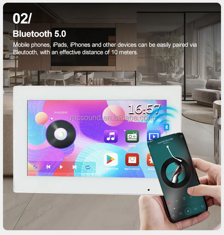 Multi Room Control Touch Screen WiFi Audio Panel Smart Home Sound ...