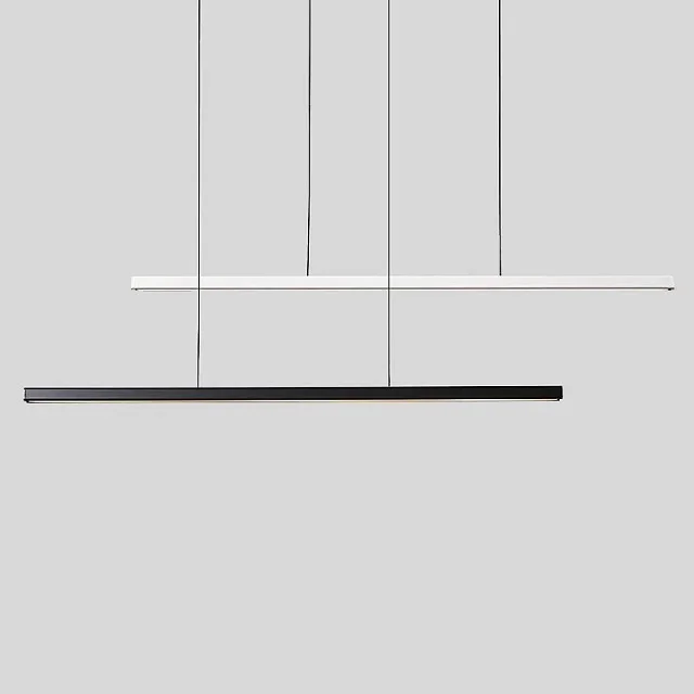 Linear Pendant Lights Modern Linear Strip Led Pendant Lamp Hanging ...