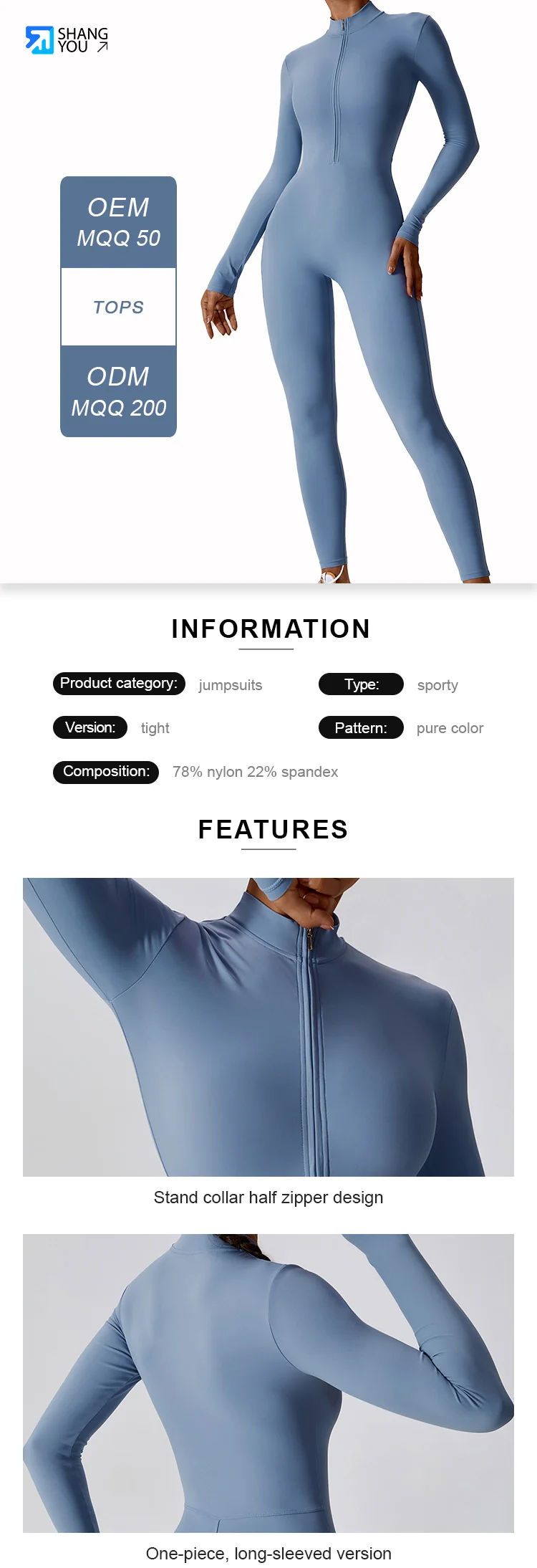 Clt8306 Women's Gym Jumpsuit Active Style Plus Size Yoga Bodysuit One Piece With Half Zipper ...