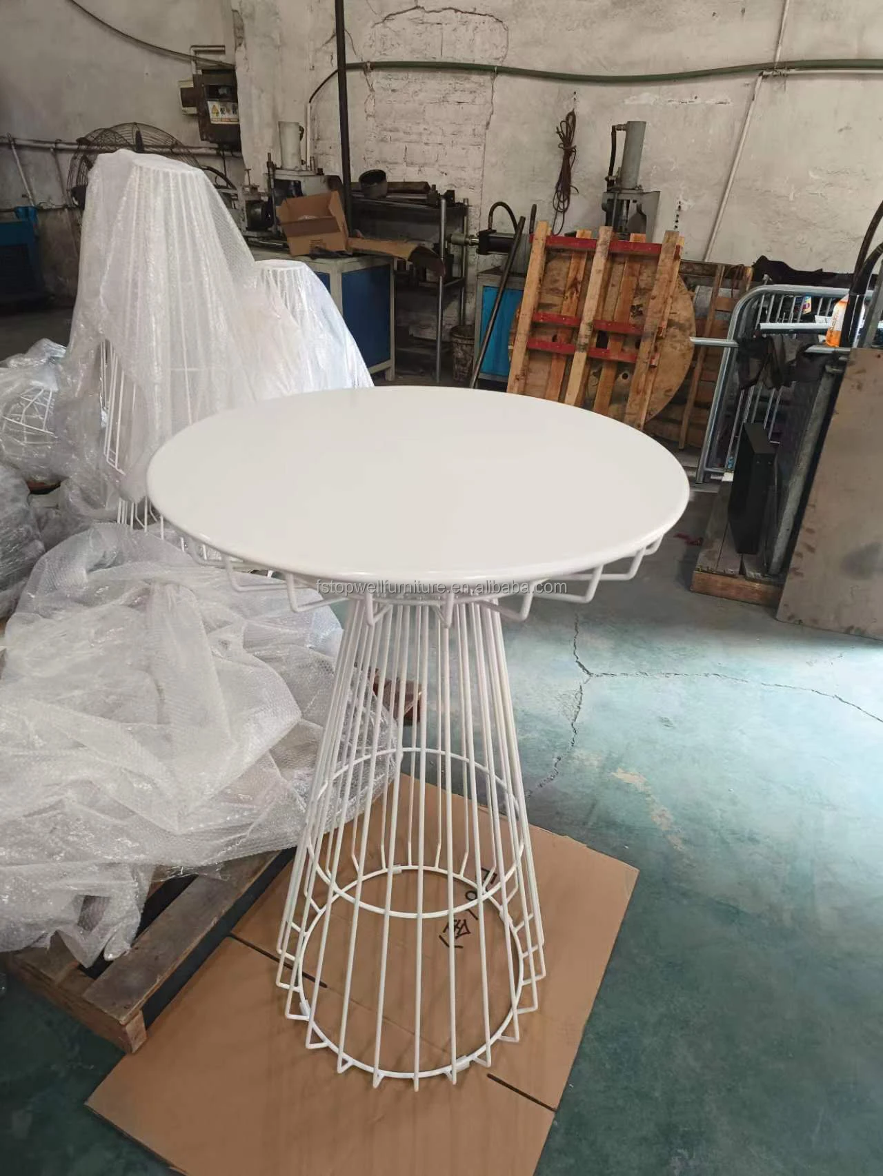 High Top Bar Tables Cocktail Table Steel Wire Tall Restaurant Cafe High ...